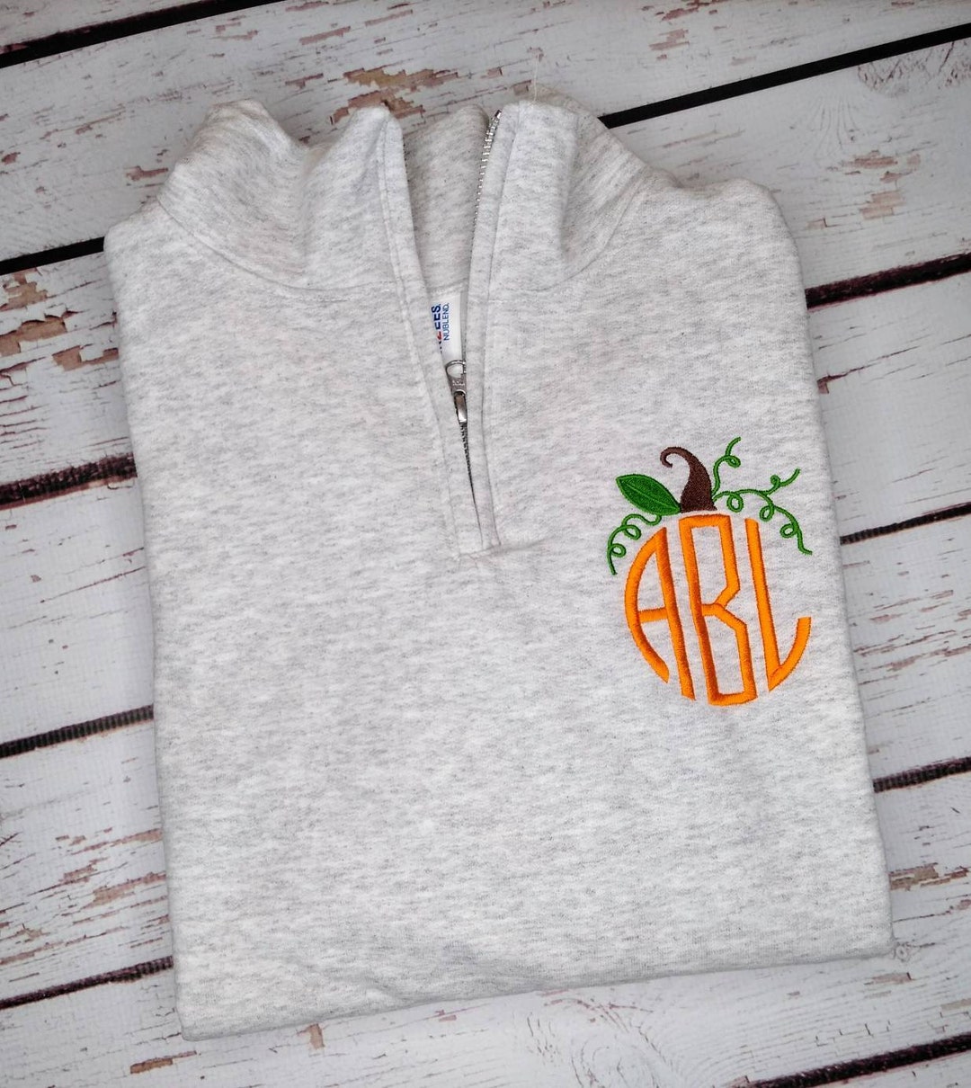 Fall Sweatshirt, Embroidered Shirt, Quarter Zip Sweatshirt, Monogrammed ...