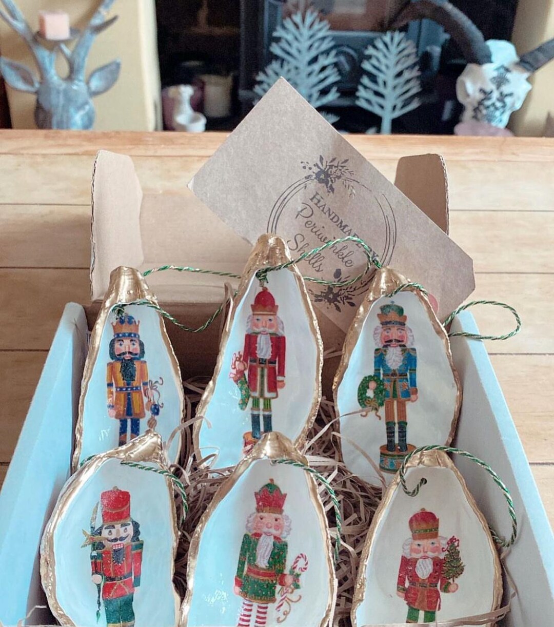 Handmade Nutcracker Christmas Shell Decorations - Etsy