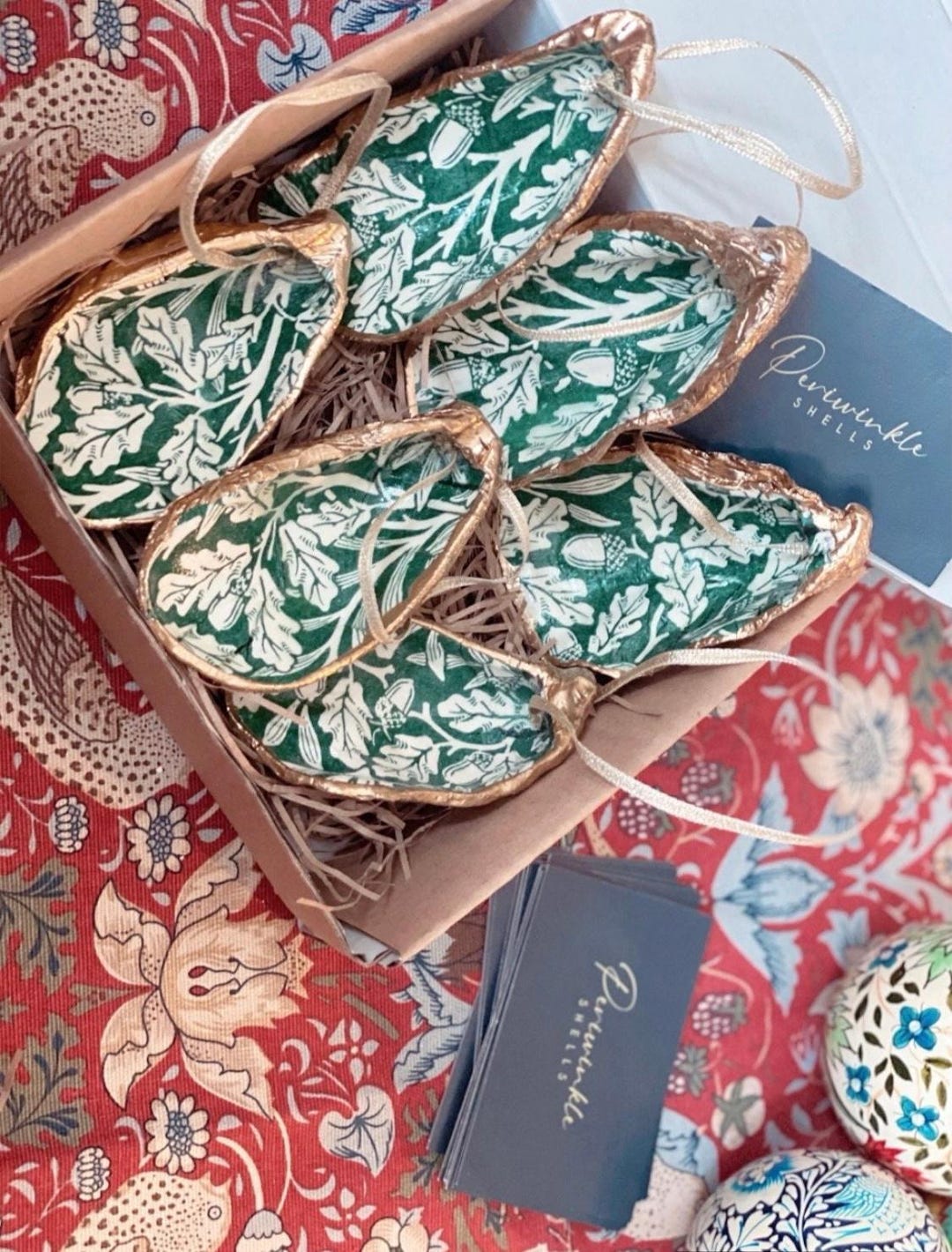 Handmade Christmas Green Acorn Shell Decorations - Etsy