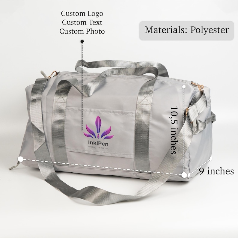 Custom Logo Duffle Bag for Business, Personalized Gym Travel Bag With ...