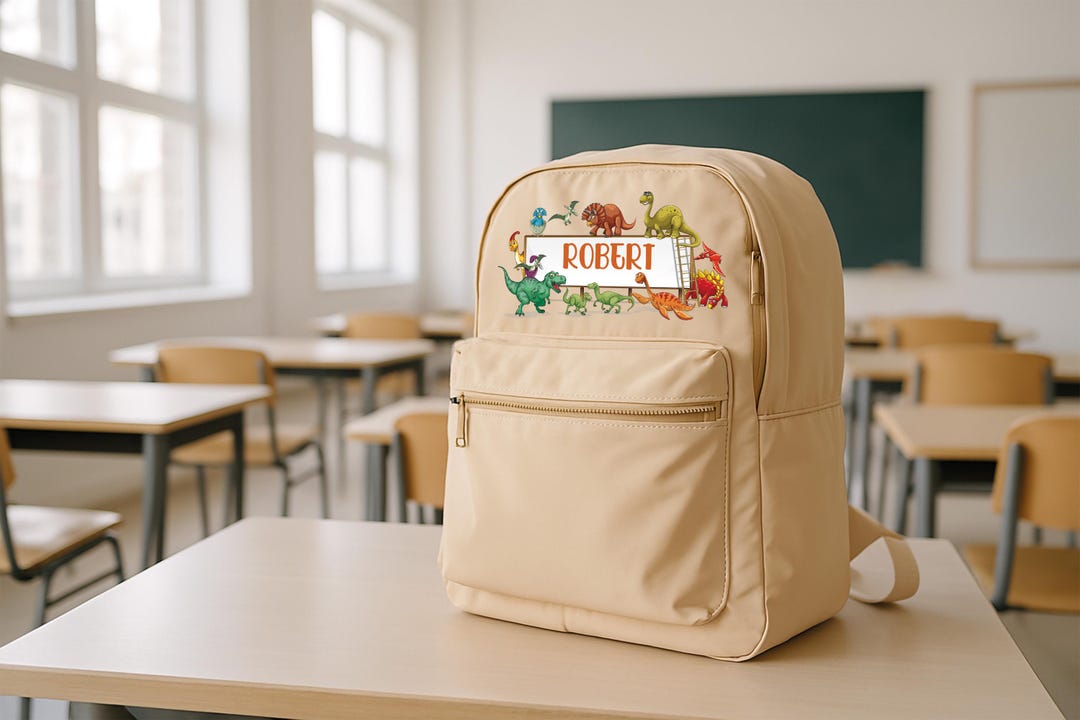 Personalized Dinosaur Backpack Set: Kids School Bag With Name - Etsy