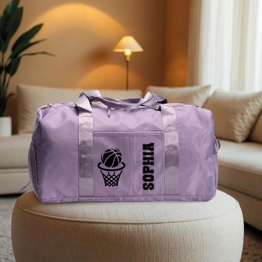 Custom Basketball Player Bag, Personalized Workout Duffel With Name ...