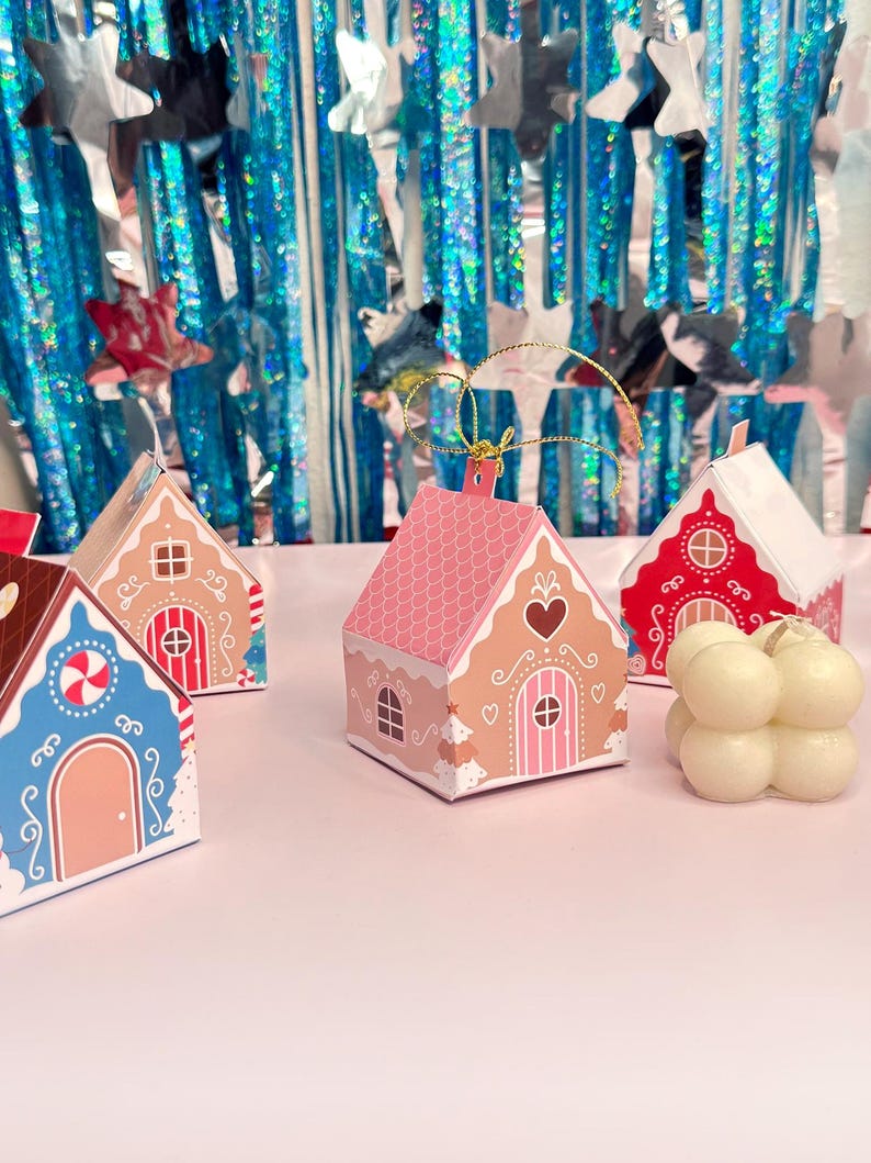 Mini Gingerbread House Box / Printable House / PNG File, Digitally ...