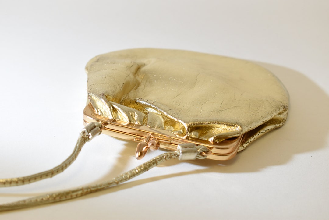 Shirl Miller Vintage Gold Purse, Made in USA, Hollywood Glam Bags ...