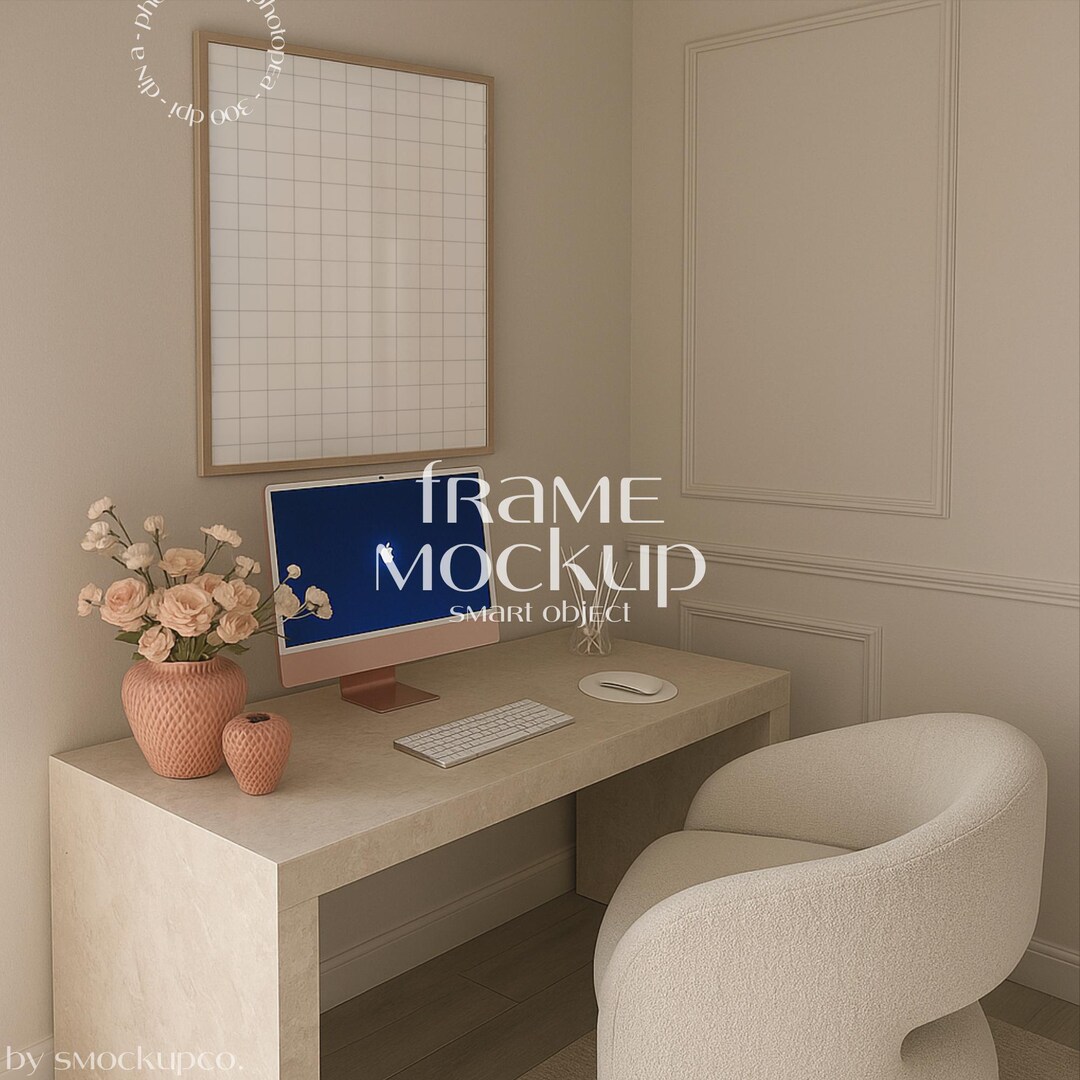 Office Frame Mockup I Template for Art and Prints Display | ISO Frame ...