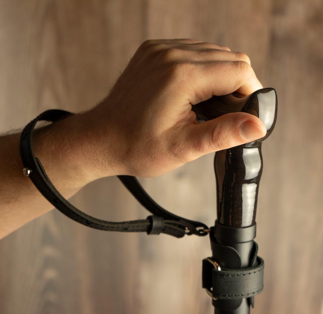 Natural Leather Strap for Walking Cane, Wrist Cord for Walking Stick ...