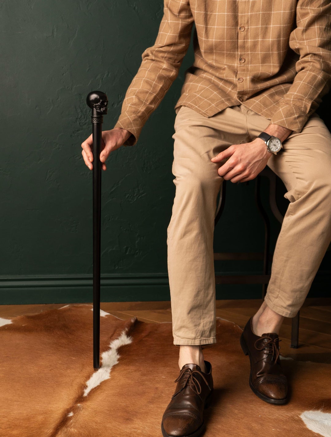 Plaque Doctor Cane Skull Walking Cane Knob Walking Cane Hand Carved ...