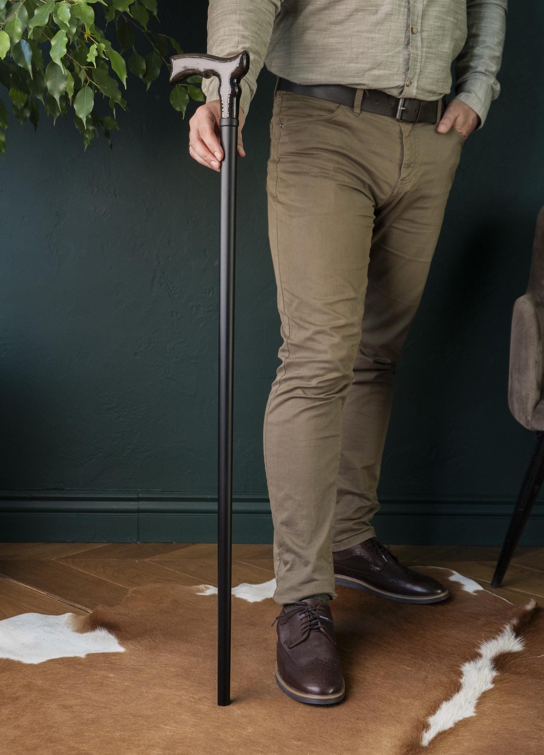 Brown Saddle Cane, Classy Cane, Simple Cane, Walking Stick, Fancy Cane ...