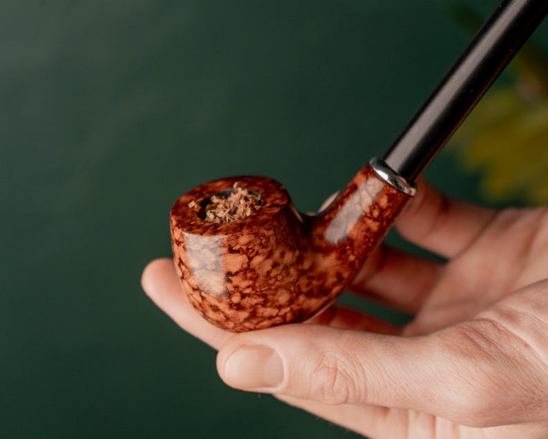 Long Stem Tobacco Pipe, Smooth Brown 15 Inch Pipe, Fantasy Wooden Pipe ...