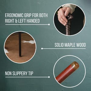 Wood Wizard Cane, Designer Cane for Men, Handmade Cane, Knob Handle ...