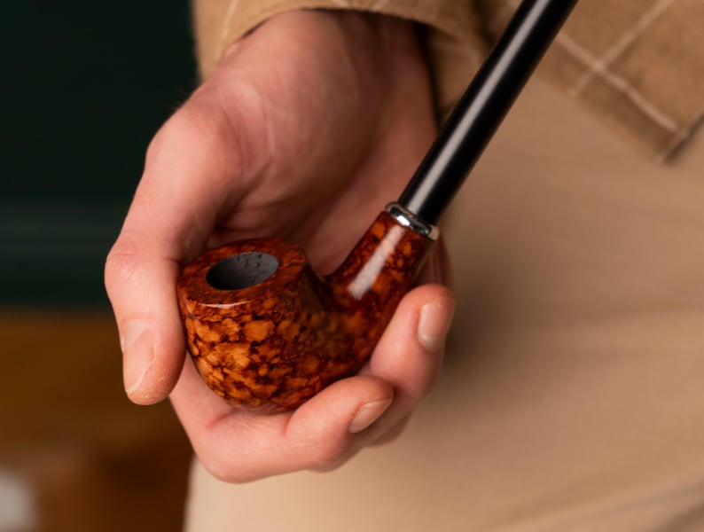 Long Stem Tobacco Pipe, Smooth Brown 15 Inch Pipe, Fantasy Wooden Pipe ...