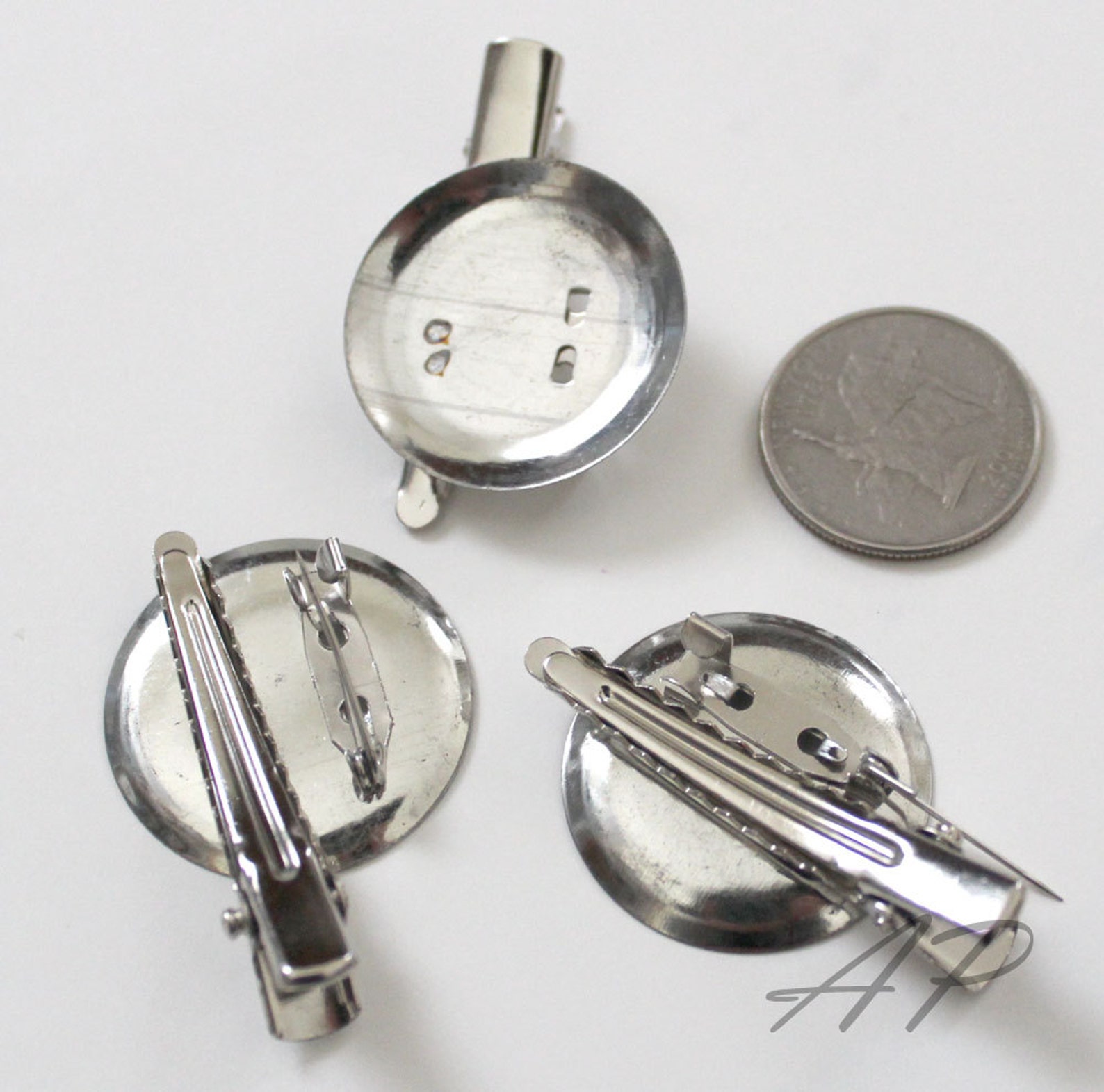 Two Way Bar Pin | Clasp Alligator Clip for Brooch (pinback) Base ...