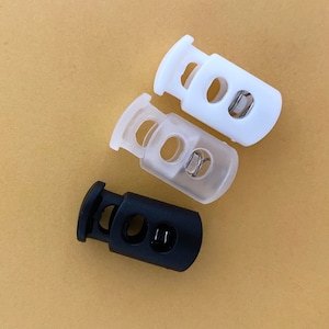 Double Hole Cord Stopper, Spring Buckle, Cord Lock, Toggle, Mask, Purse ...