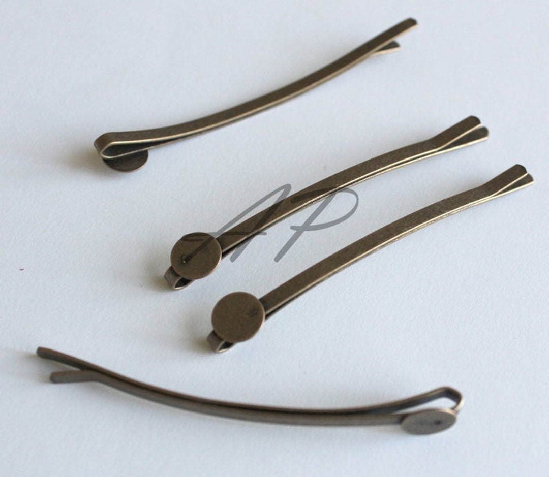 10pc.. 63mm Antique Brass Ergonomic Bobby Pin With 8mm Glue Pad Ask a ...