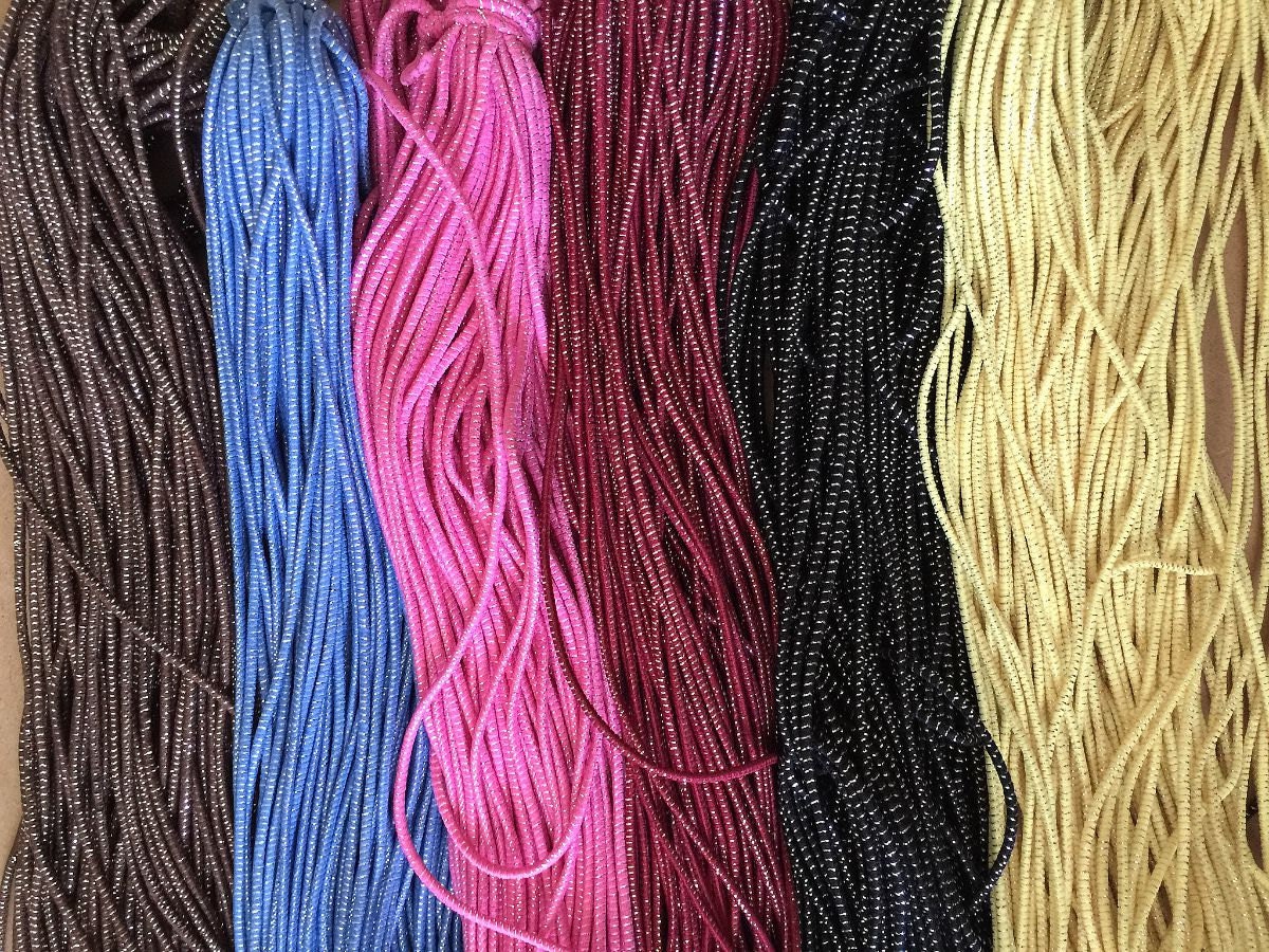 Black-silver Metallic Elastic in Hot Pink ..for Stationary - Etsy