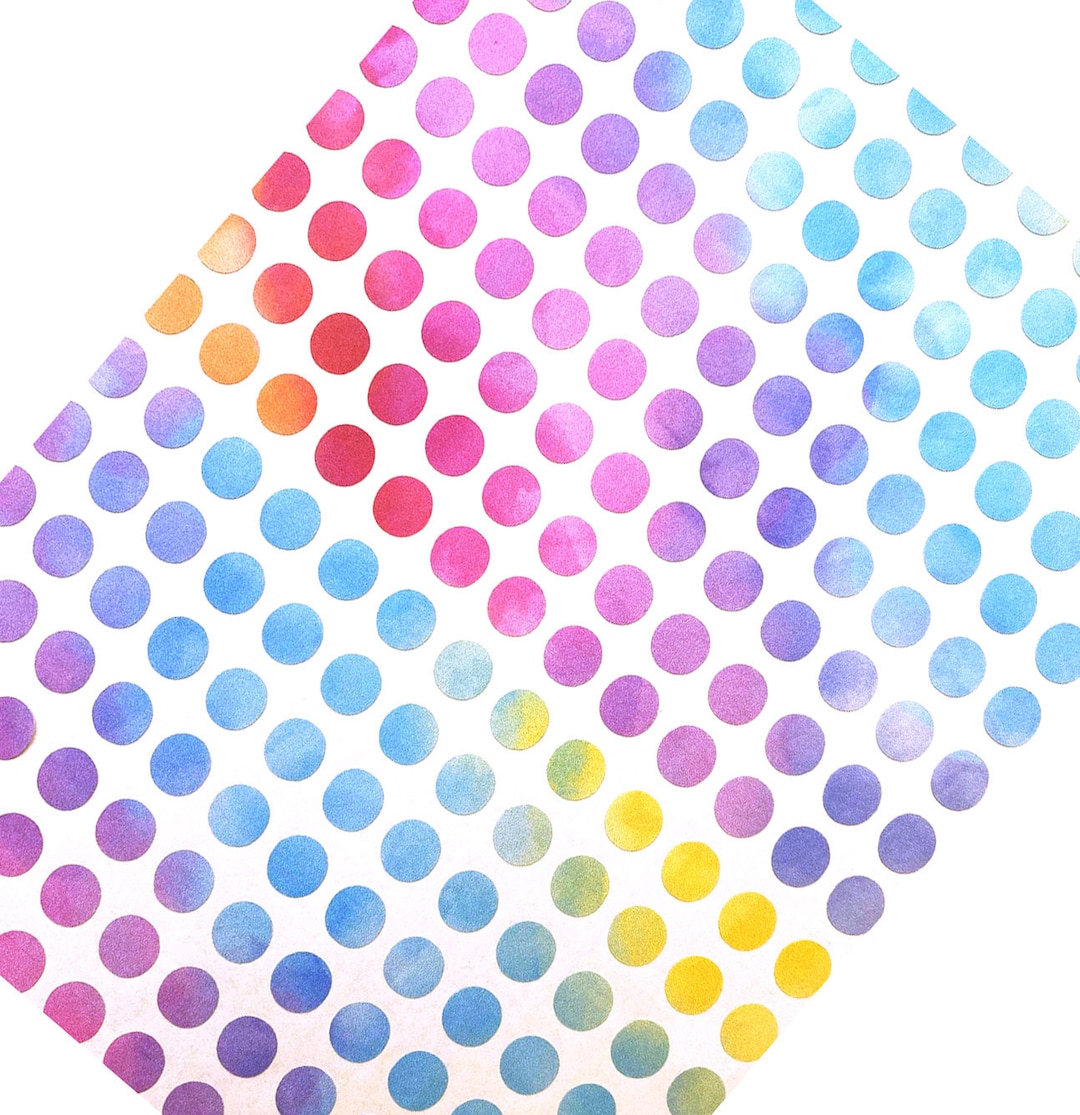 Watercolor Blank Dot Sticker Label Tracker to Do Reminder Planner ...