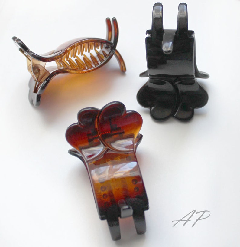 Blank Brown Plastic Blank Hair Barretteclaw With Secure - Etsy