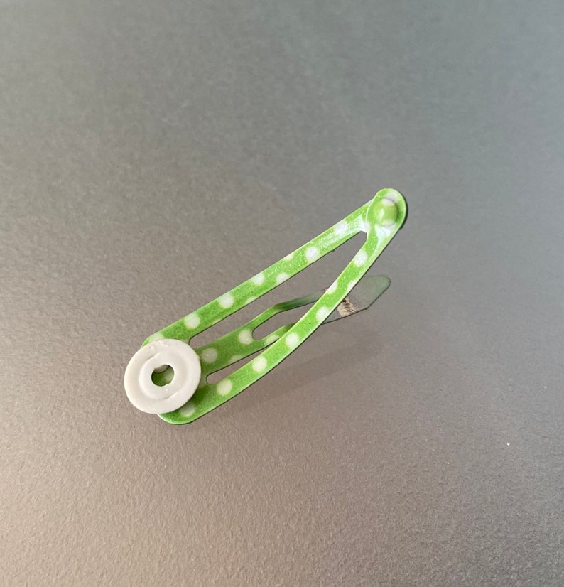 10pc Mixed Polka Dot Snap Clips - 30mm Baby Bows, Pet Grooming - Mini ...