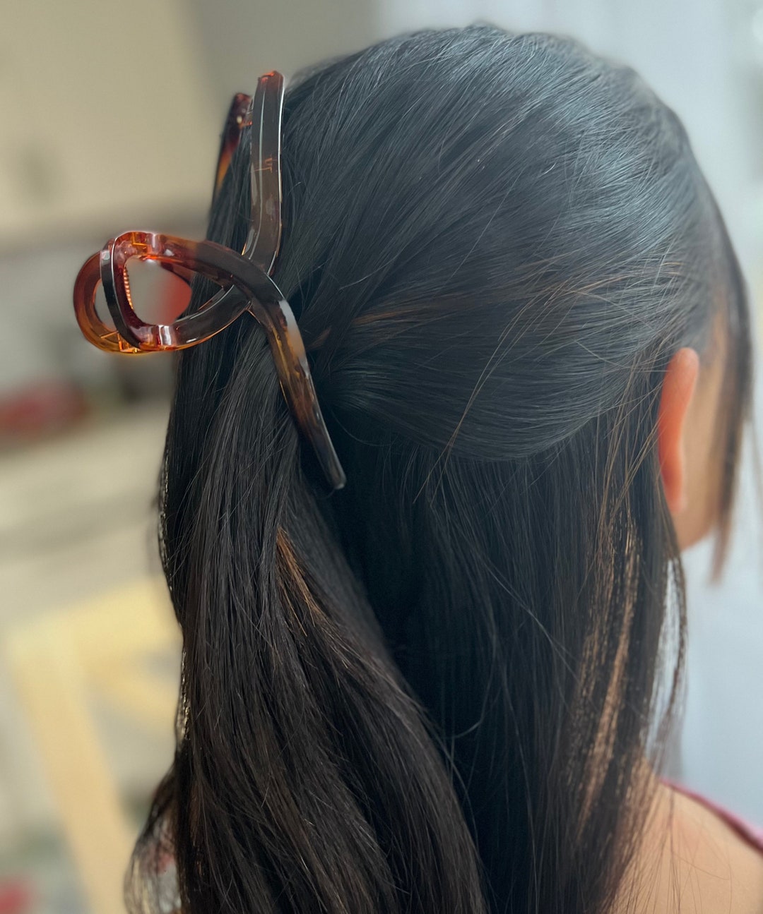 Extra Large Hair Claw Clip: DIY Acrylic Updo Base - Gold, Black ...