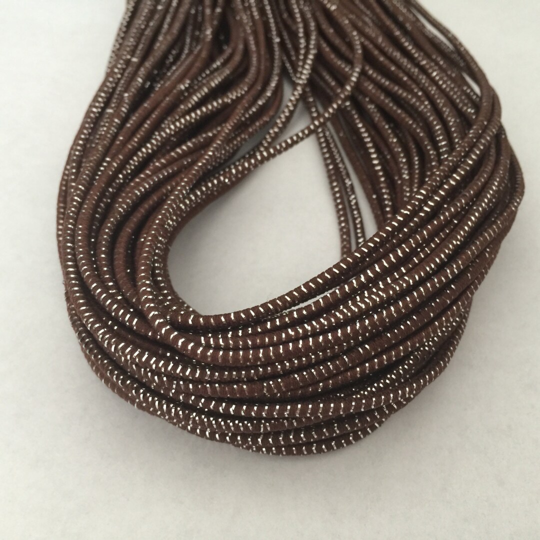 Metallic Elastic Cord 2mm | Pink Silver Elastic Band for Jewelry Making ...