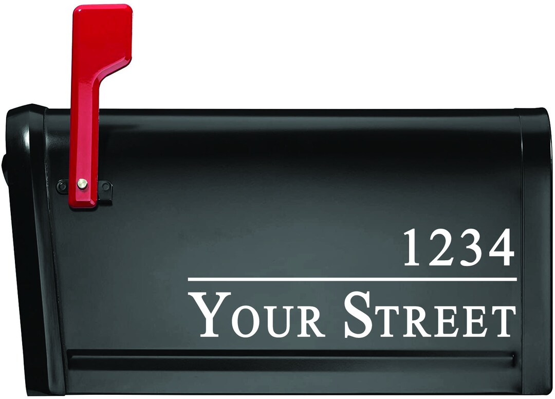 Custom Personalized Street Address Name Mailbox House Number Vinyl ...