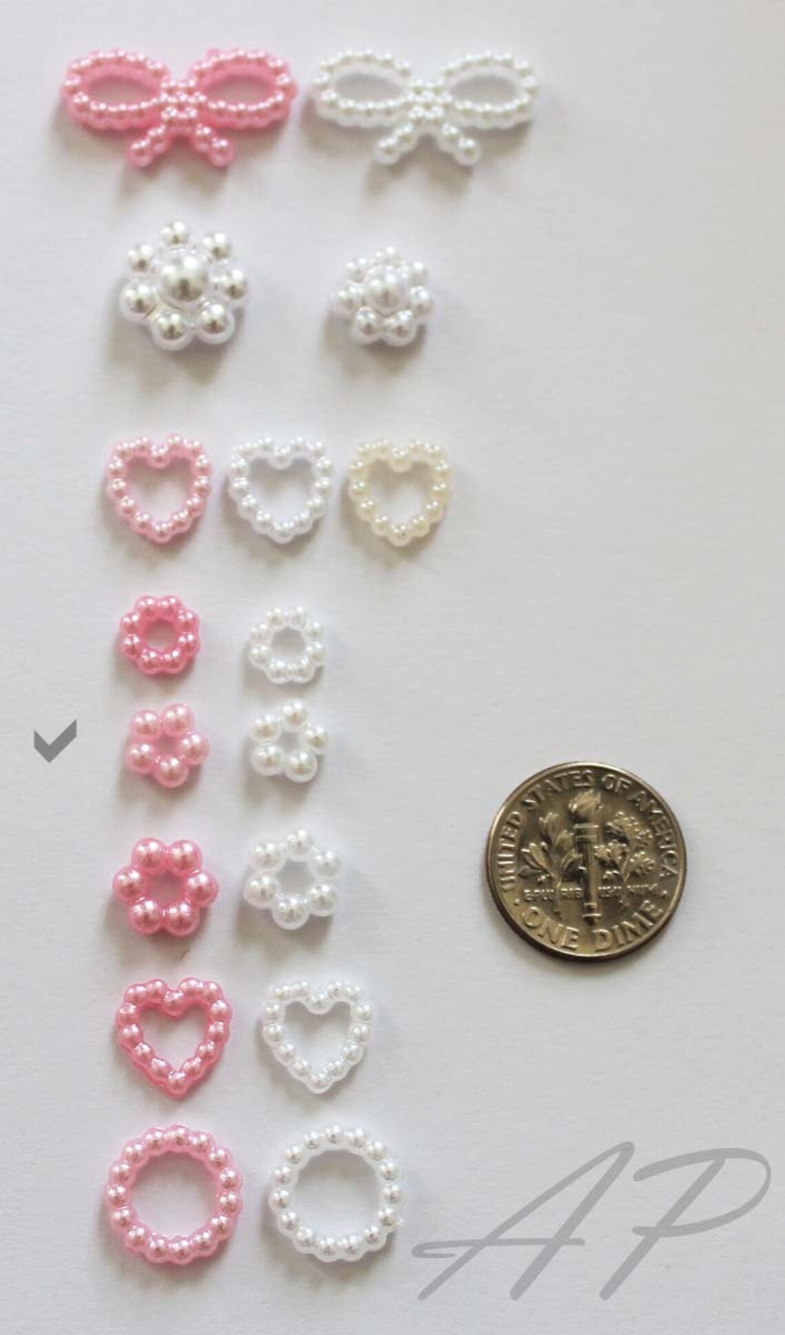 50pc Tiny 7mm Circle Shaped Faux Pearl Ring in White for | Etsy