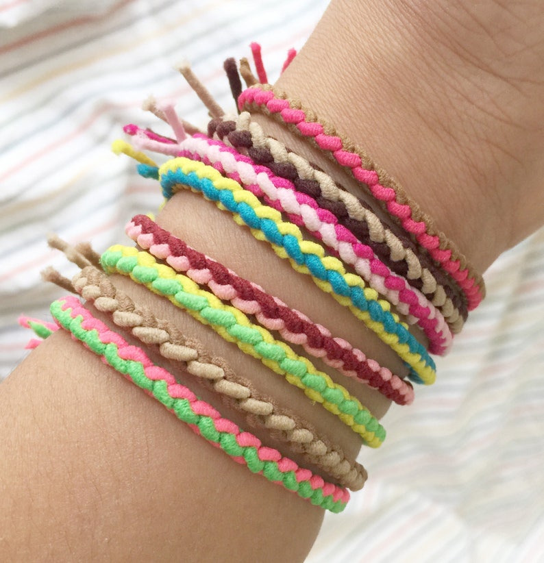 Boho Stylish Braided Hair Tie Bracelets, 10, 20, 30pcs, Handmade Woven ...
