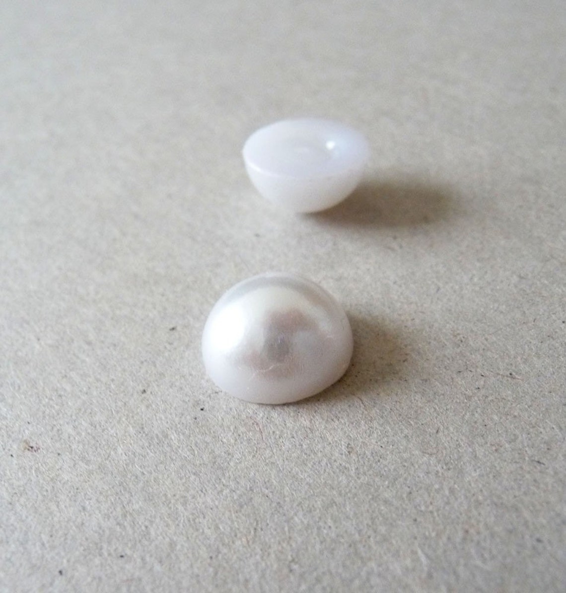 10mm White Half Pearl..flatback..50pcs for Scrapbooking | Etsy