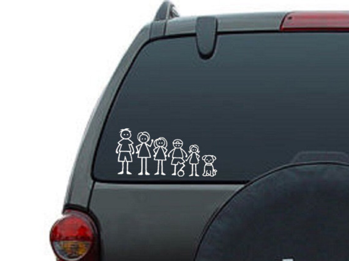 Customizable Family Sticker Custom Stick Figure Family Car Decal for ...