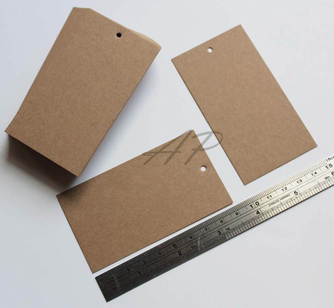 Blank Design Brown Kraft Paper Card Hang Tag for Accessories, Garment ...