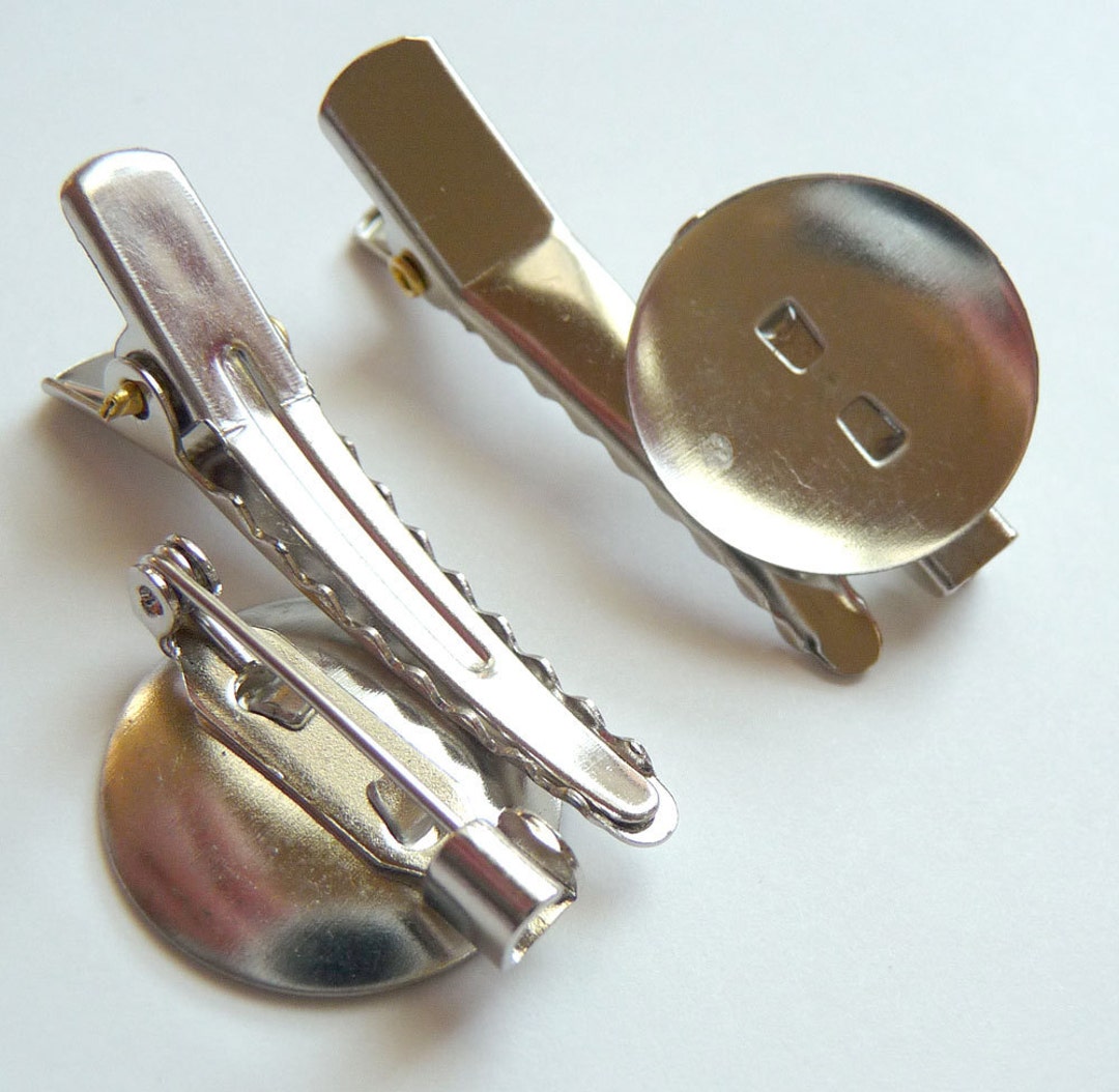 Two Way 18mm Bar Pin Clasp Brooch Round Pin Back(pinback) Base With ...