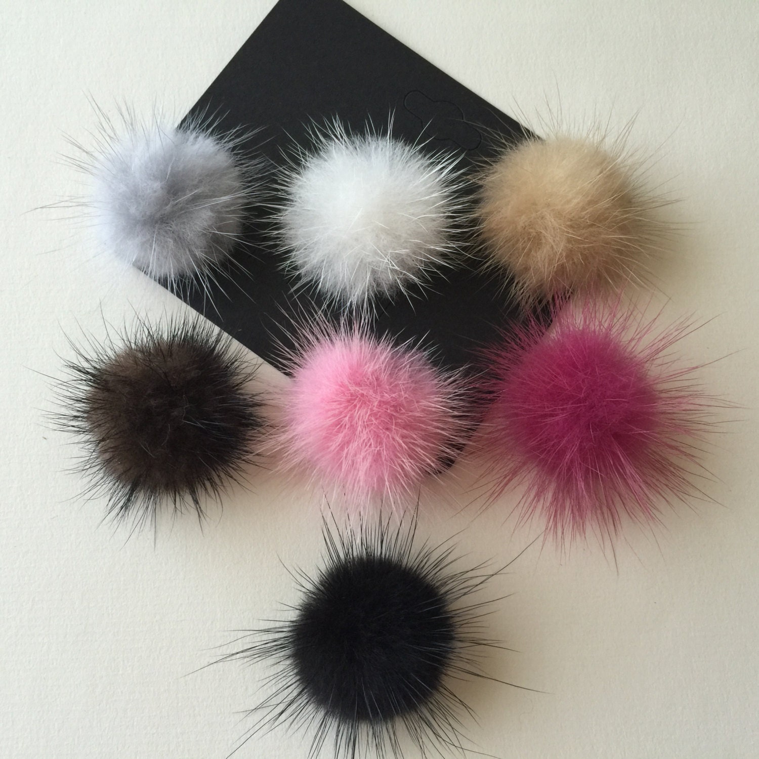 2 Pc Genuine Mink Fur Ball Charm in Light Brown/beige Color for ...