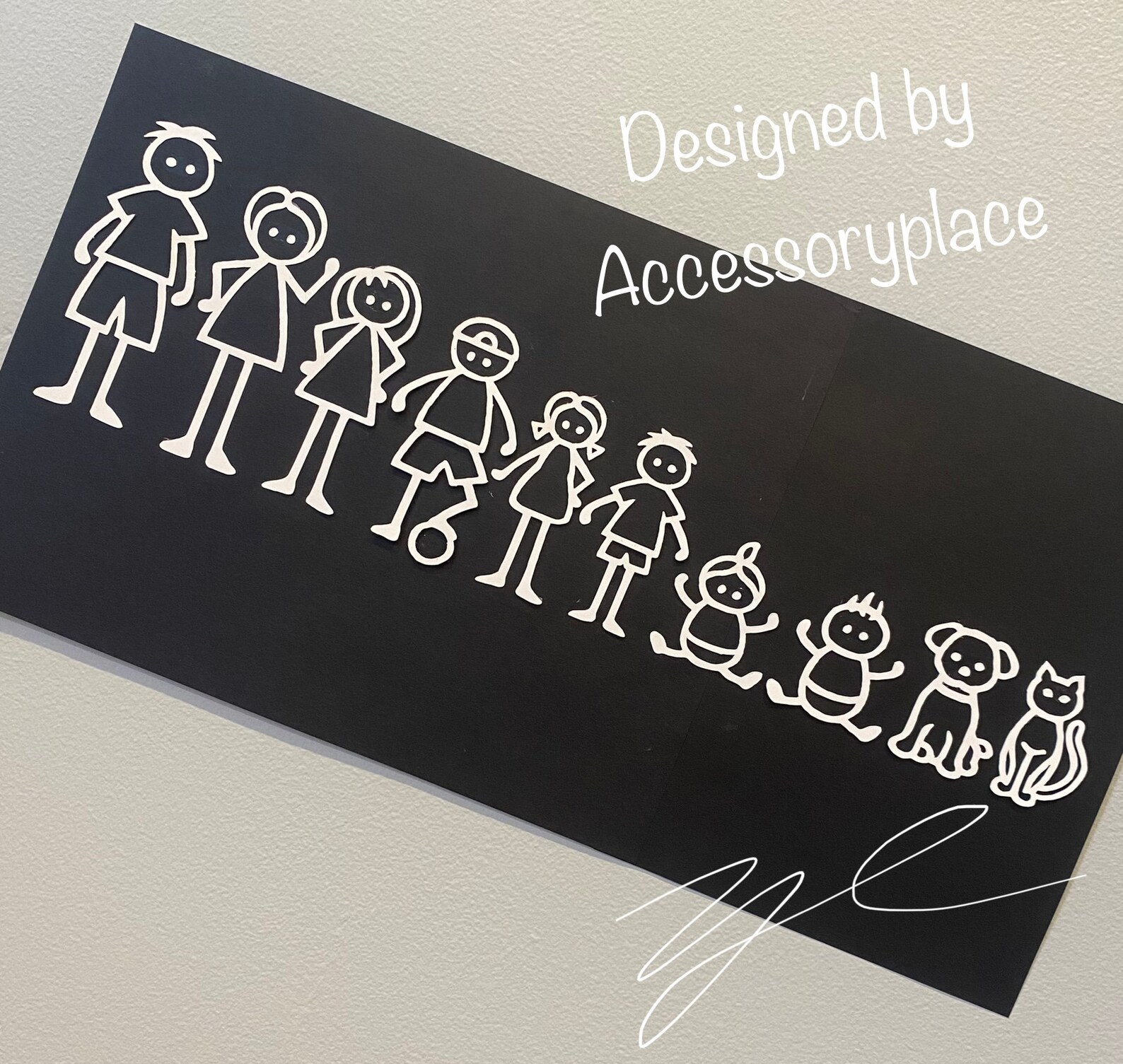 Customizable Family Sticker Custom Stick Figure Family Car Decal for ...