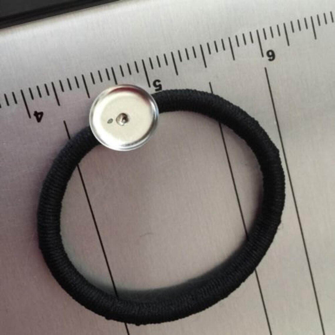 Set of 10 Pcs Hair Elastic Ring W/ 14mm Round Metal - Etsy