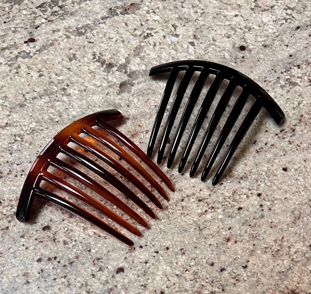 Plastic Blank Hair Comb With 7 Teeth for Updo Hairstyles in Tortoise ...