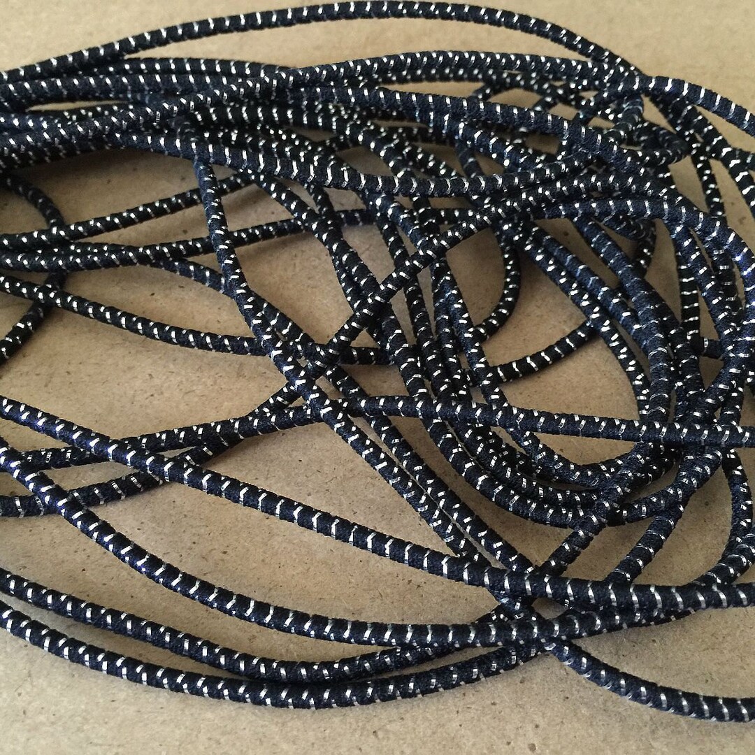 Black-silver Metallic Elastic in Hot Pink ..for Stationary - Etsy