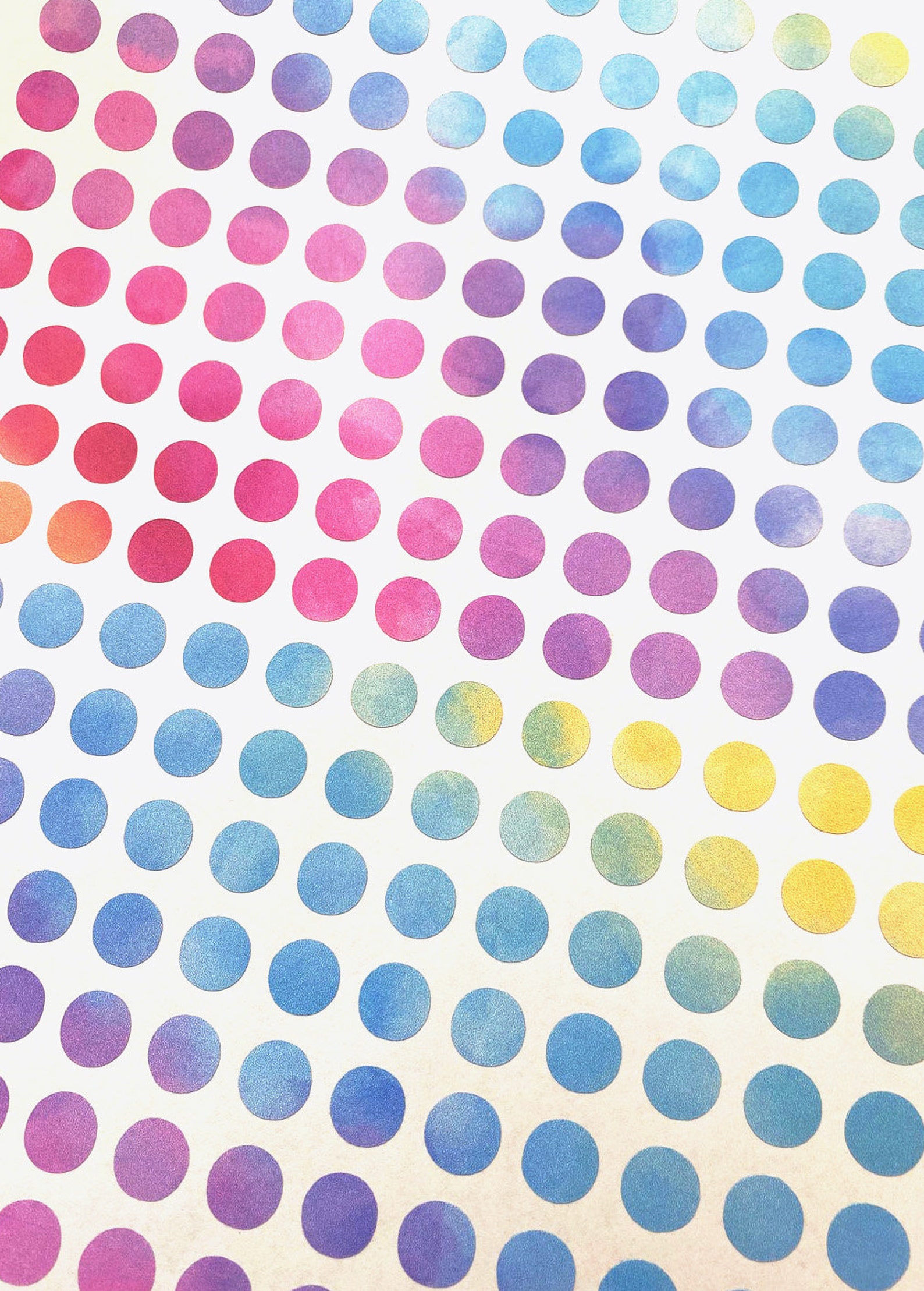 Watercolor Blank Dot Sticker Label Tracker to Do Reminder - Etsy