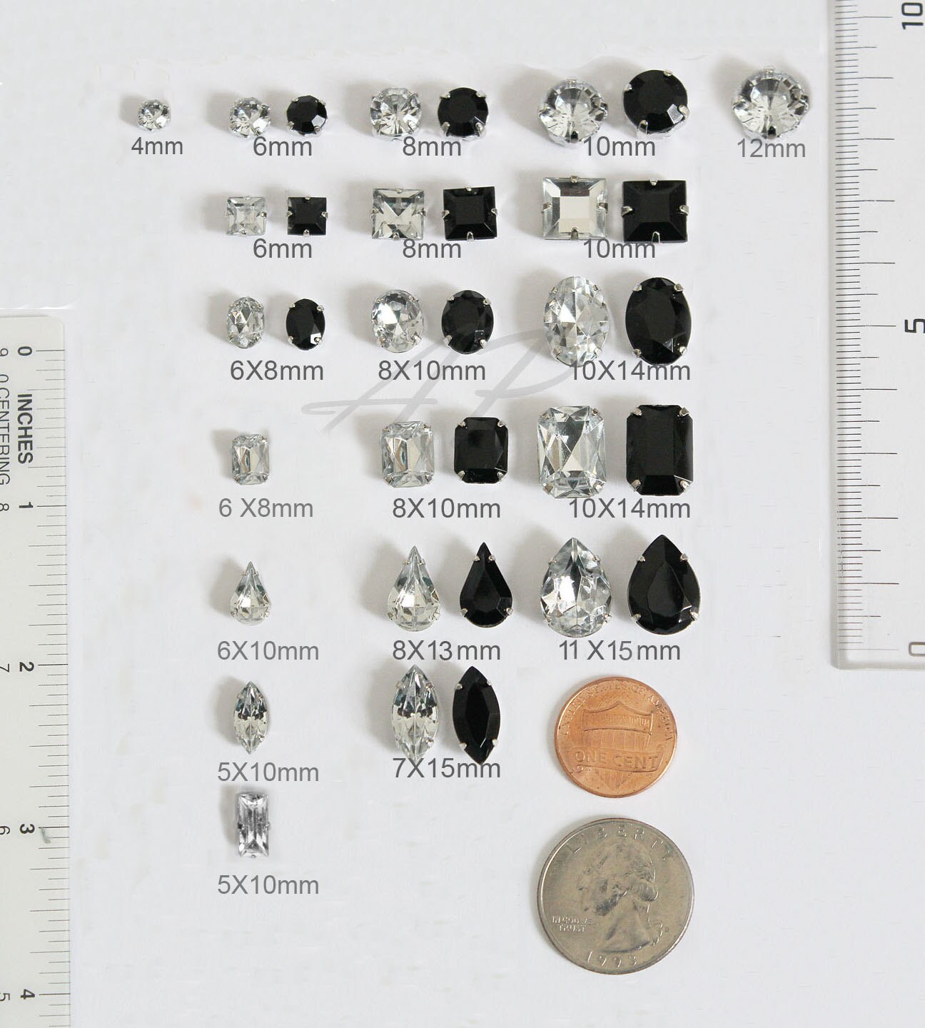 10 Pcs of 6mm X 8mm Faceted Rectangle Sew on Crystal Clear | Etsy