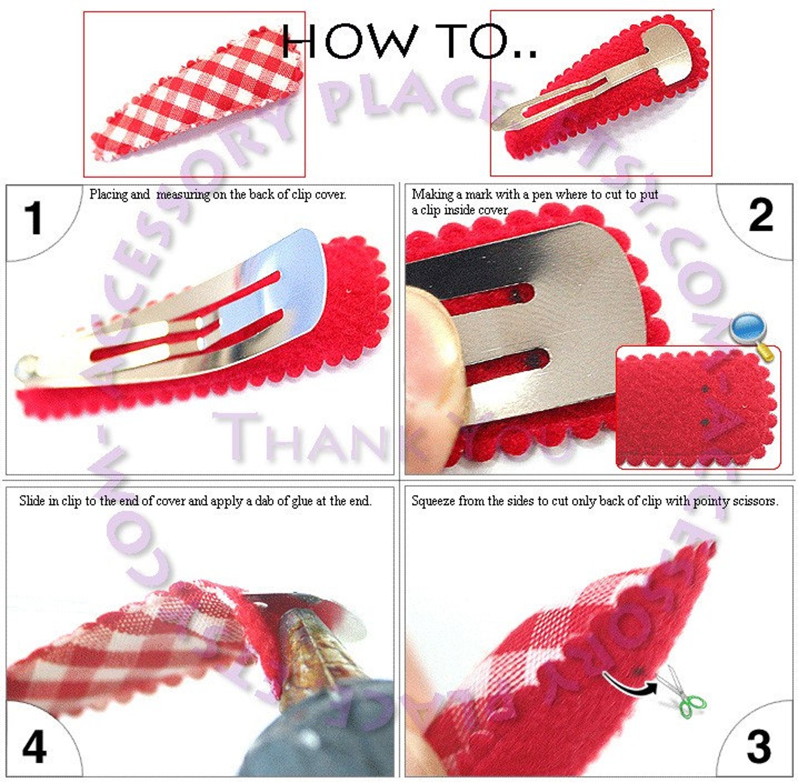 20 Pcs..55mm Luxury Knit Hair Snap Clip Covers in 5 Deep Colors for ...