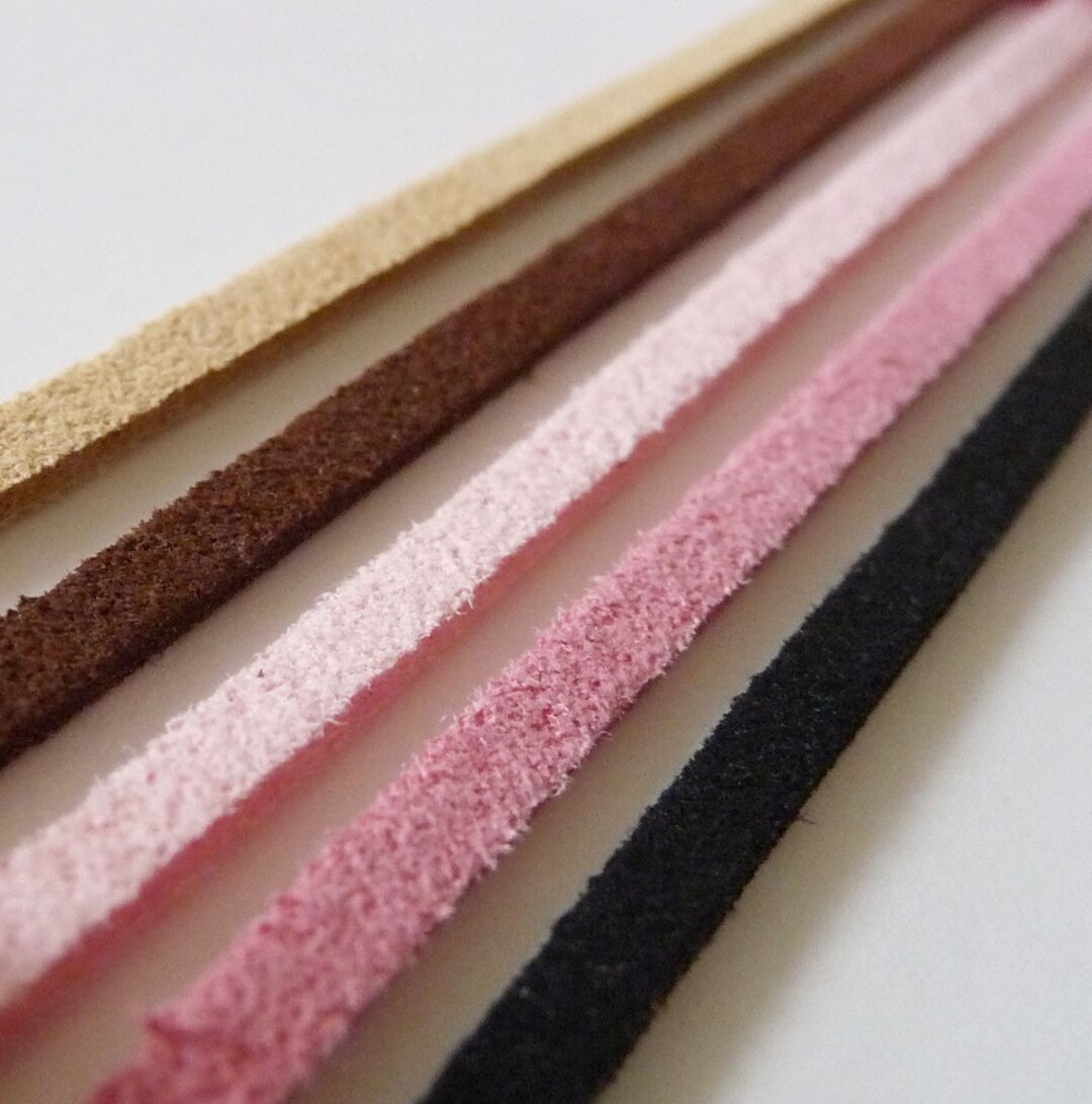 Set of 5 Pcs..91cm Faux Suede Cord for Necklace and Pendant in Browns ...
