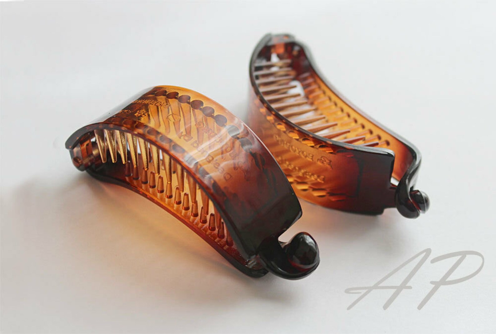 Brown Plastic Blank Hair Barretteclawwith Secure | Etsy