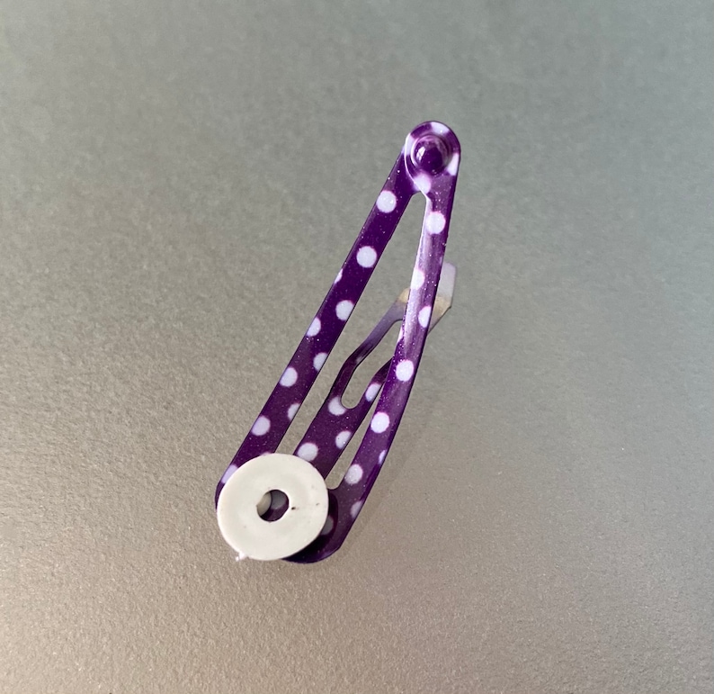 10pc Mixed Polka Dot Snap Clips - 30mm Baby Bows, Pet Grooming - Mini ...
