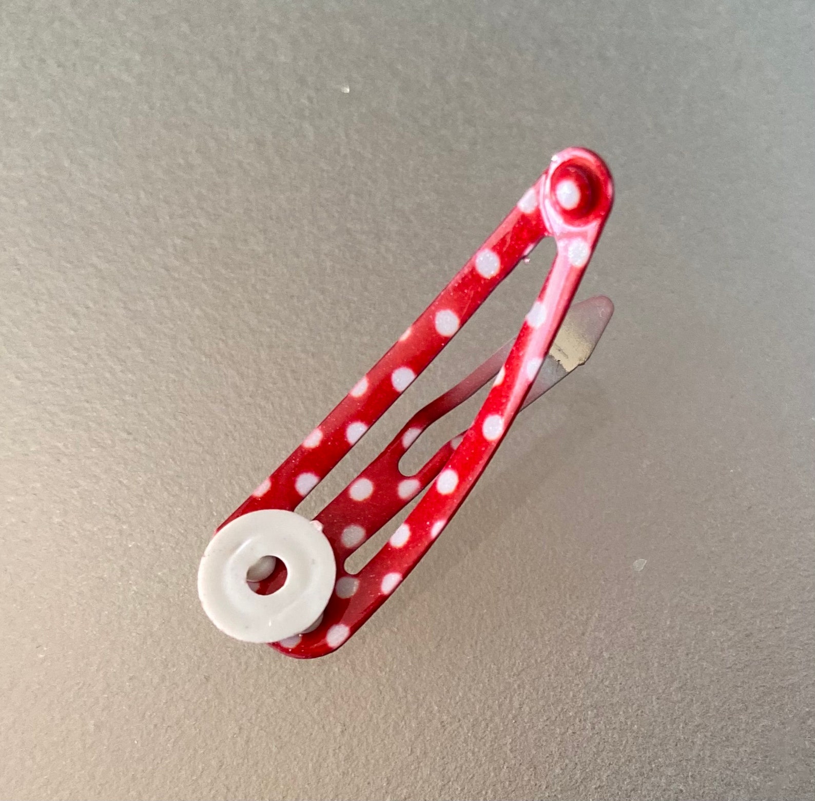 10pc Mixed Polka Dot Snap Clips - 30mm Baby Bows, Pet Grooming - Mini ...