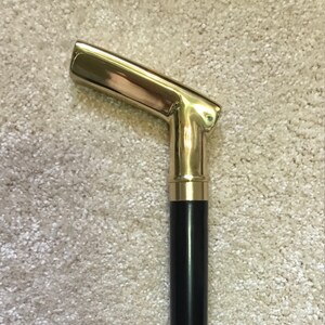 Golf Cane- Putter With Solid Brass Handle - Etsy