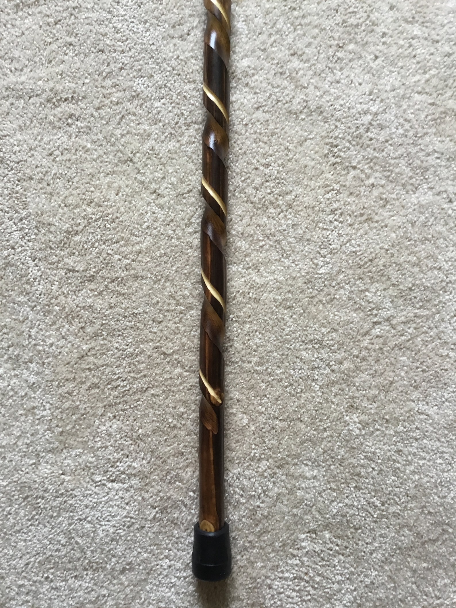 Hand-grooved Spiral Cane With Derby Handle - Etsy