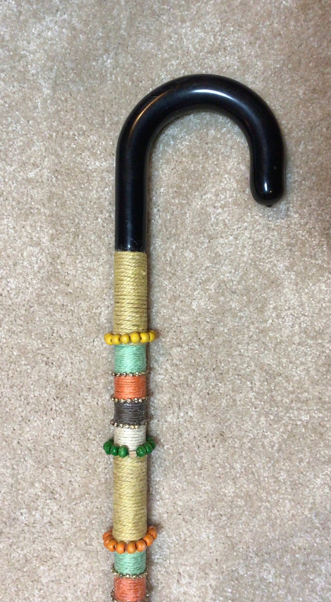 C4-bright Jute Cane With Beads - Etsy