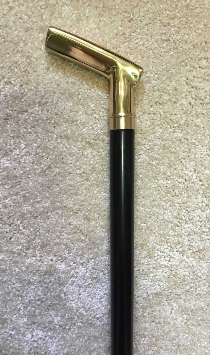 Golf Cane- Putter With Solid Brass Handle - Etsy
