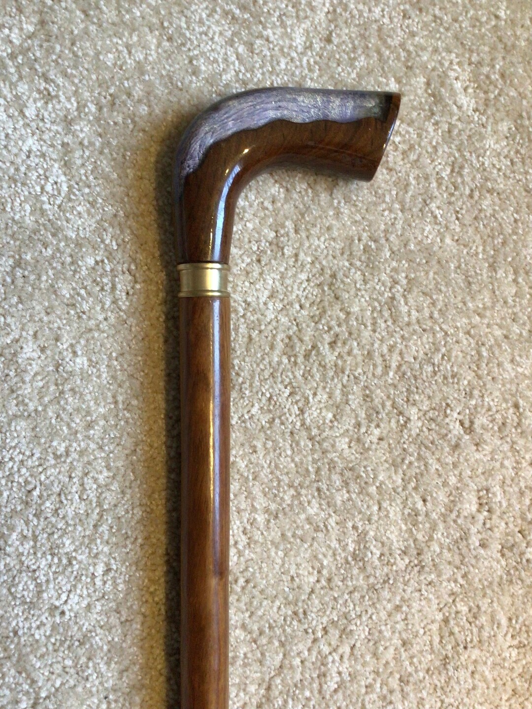 Rosewood Cane With Epoxy Resin Handle Wispy Sky 1015 - Etsy