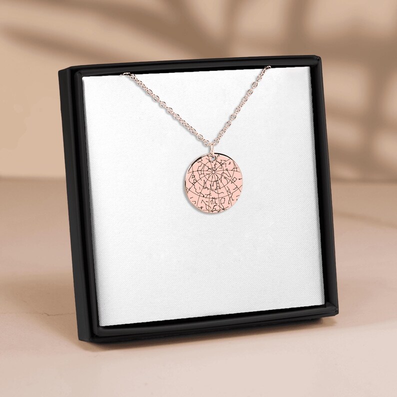 Custom Star Map Necklace – Personalized Night Sky Pendant, Date ...