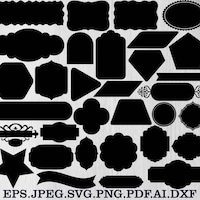 Basic Shapes SVG Bundle, Geometric Shapes Svg, Name Frame Tags Svg ...
